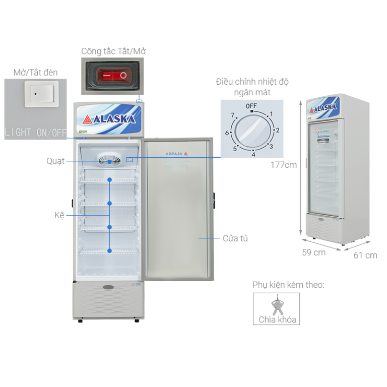 Tủ mát Alaska Inverter LCI-300 | | Alaska Việt Nam